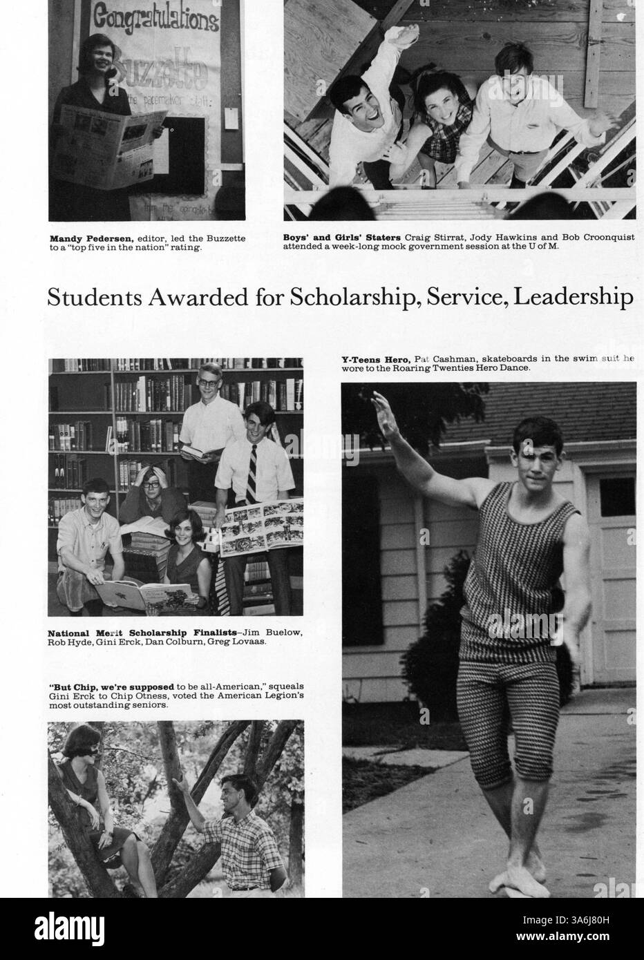 Yearbook from edina morningside high school highlights the schools academic year hi-res stock ...