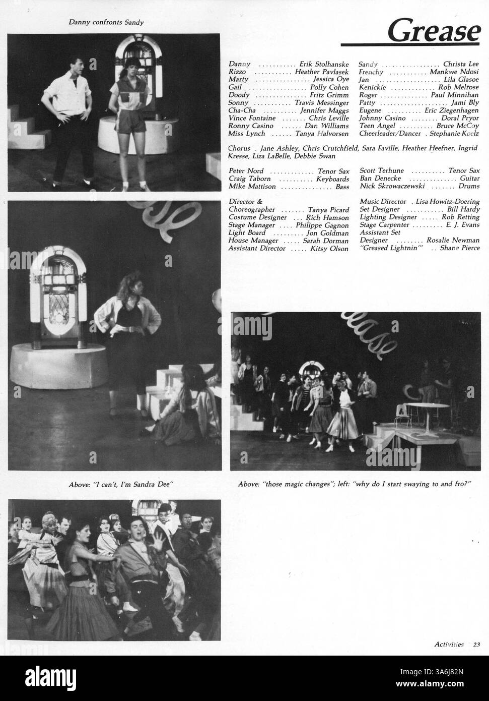 Featuring student portraits and school events Black and White Stock ...