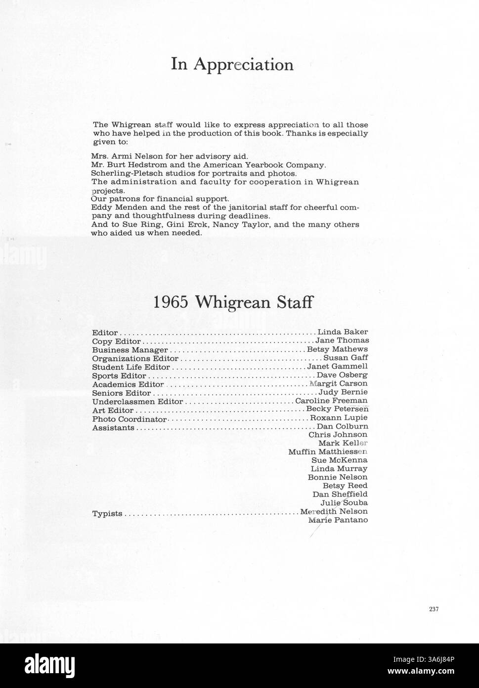 The 'Whigrean' yearbook from 1965 presents a visual record of Edina-Morningside High School ...