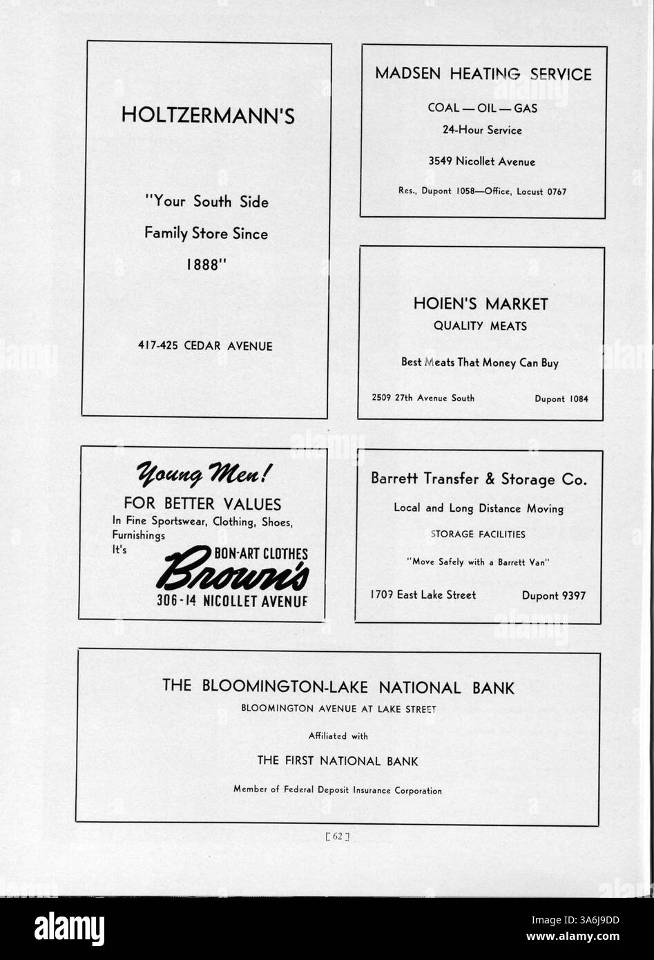 Yearbook of 1944 from south high records student clubs hi-res stock ...