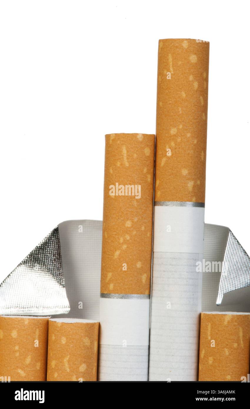 Pack of cigarettes. White isolated studio shot Stock Photo - Alamy