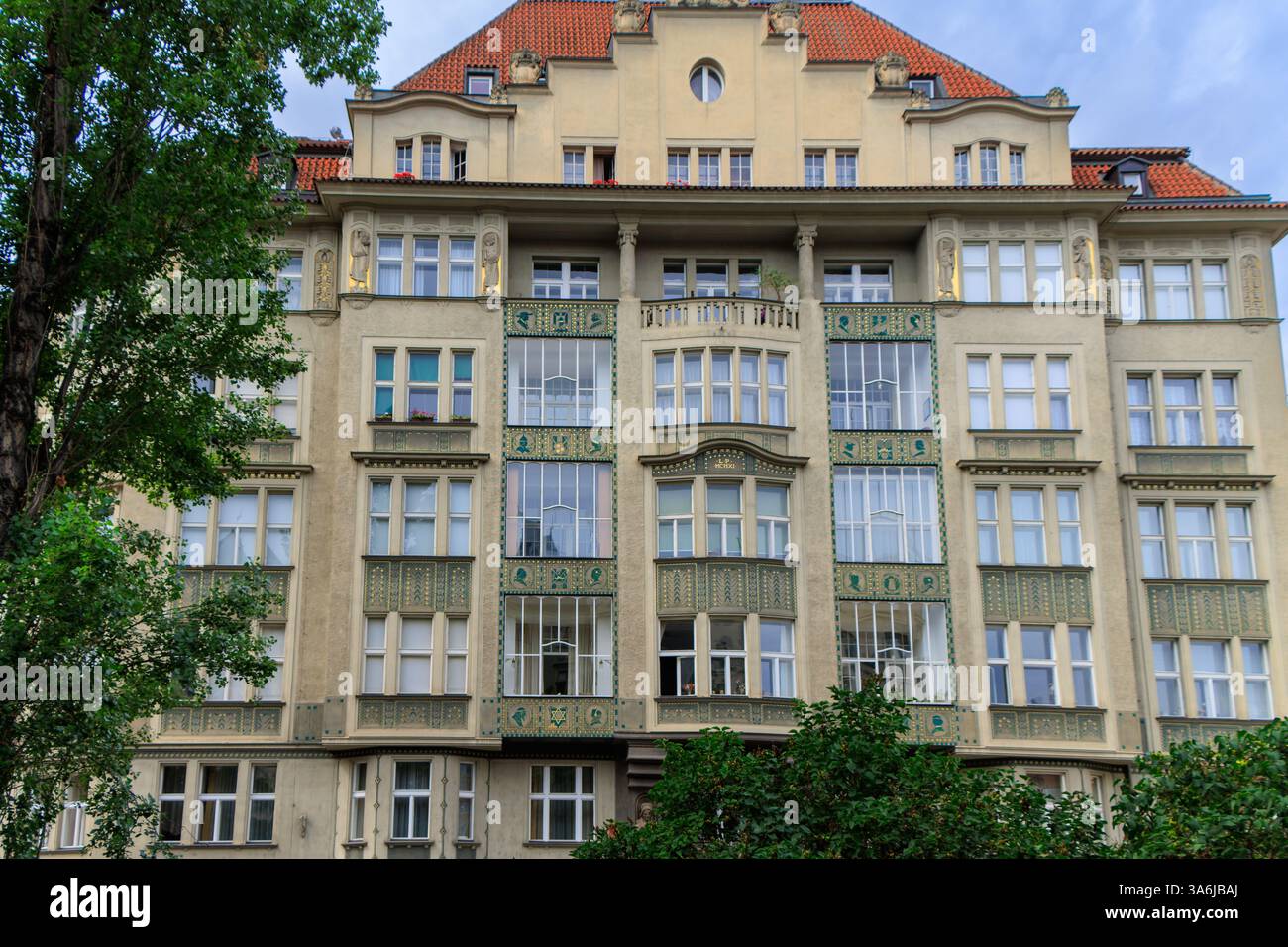 The apartment building at Maiselova 21 is a massive Art Nouveau ...