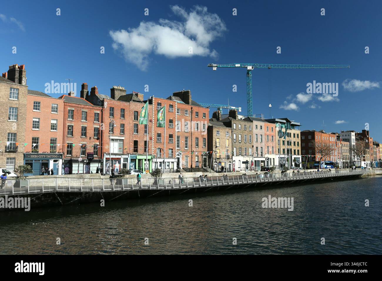 Dublin, Ireland - 12th March 2025 - A view of the Boardwalk on Ormond ...
