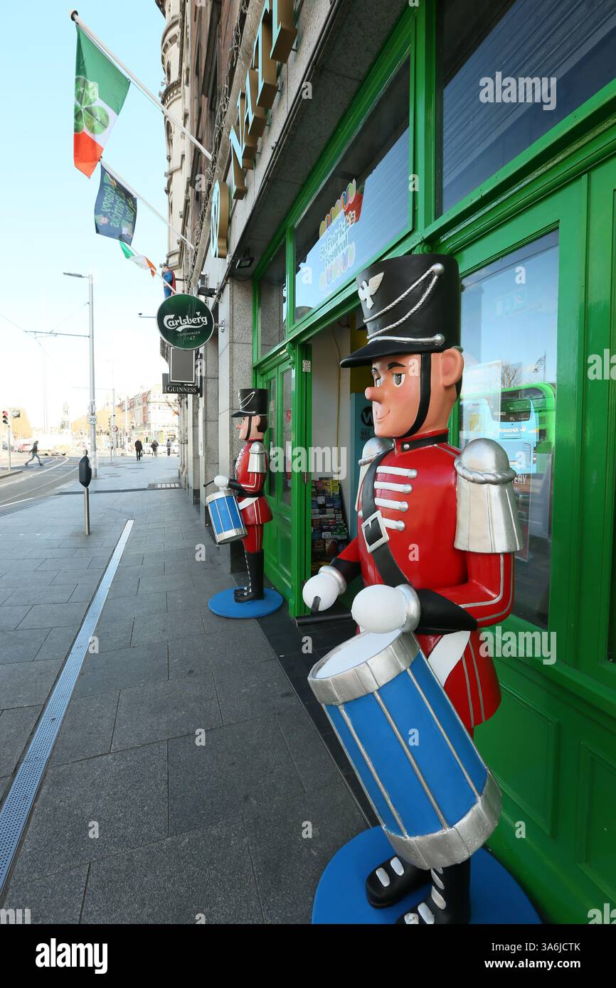 Dublin, Ireland - 12th March 2025 - Large nutcracker style drummer ...