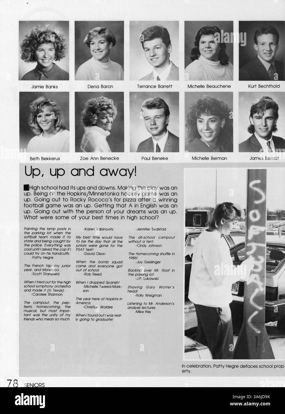 The 1988 edition of Hopkins High’s Regalia Yearbook presents a snapshot ...