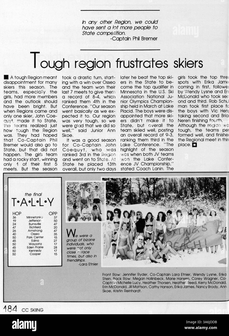 The 'Regalia 1988' yearbook from Hopkins High School reflects the 1987 ...