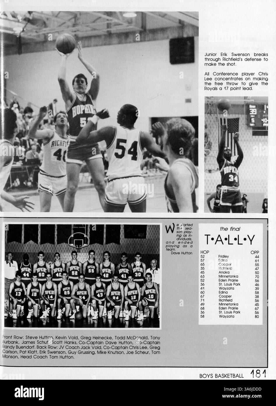 The 'Regalia 1988' yearbook from Hopkins High captures the highlights of the 1987-1988 school ...