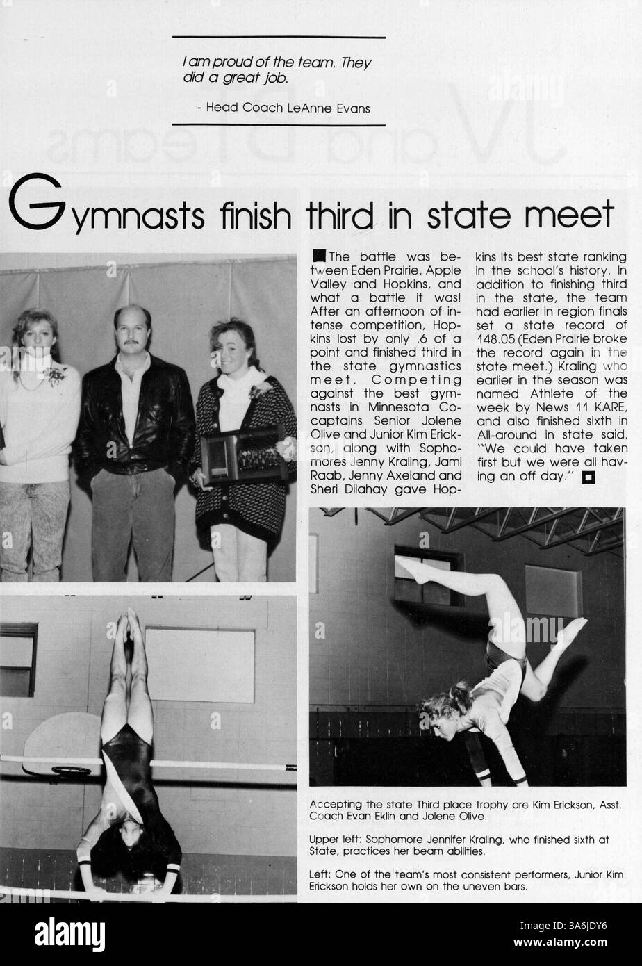 The 'Regalia 1988' yearbook from Hopkins High School documents the 1987-1988 school year ...