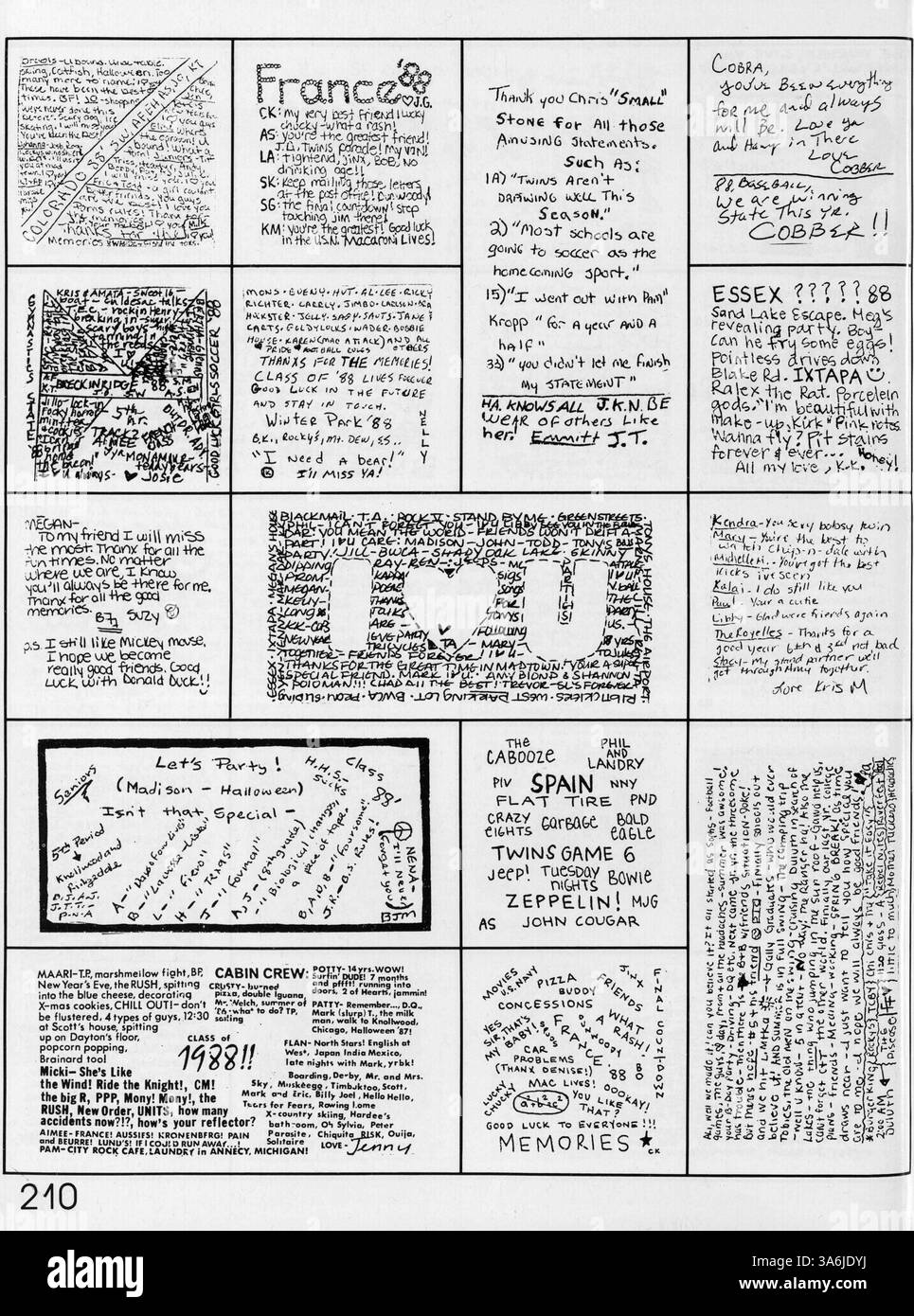 The 1988 'Regalia' yearbook from Hopkins High School reflects the key ...