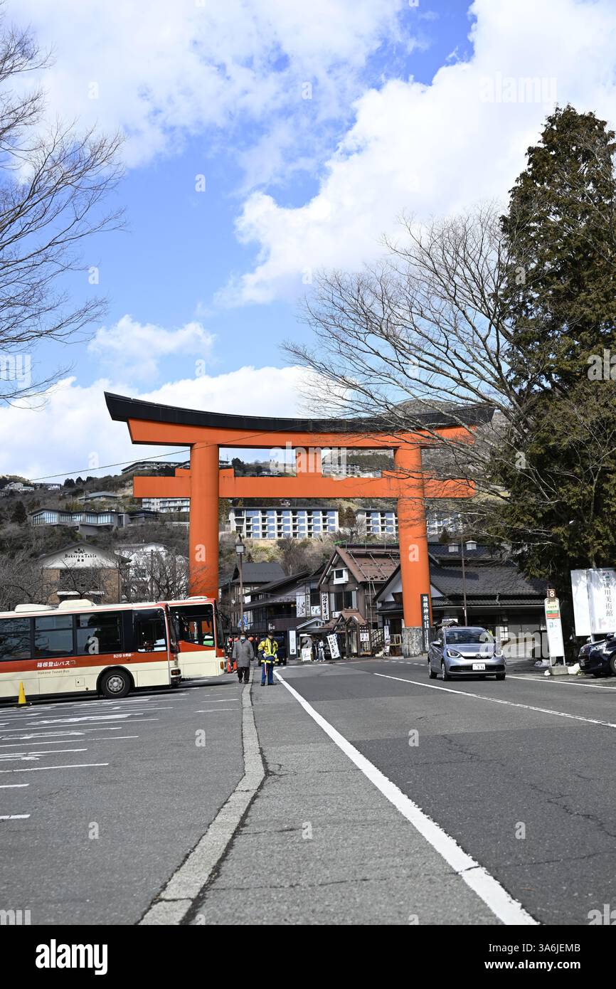 Hakone town gate hi-res stock photography and images - Alamy