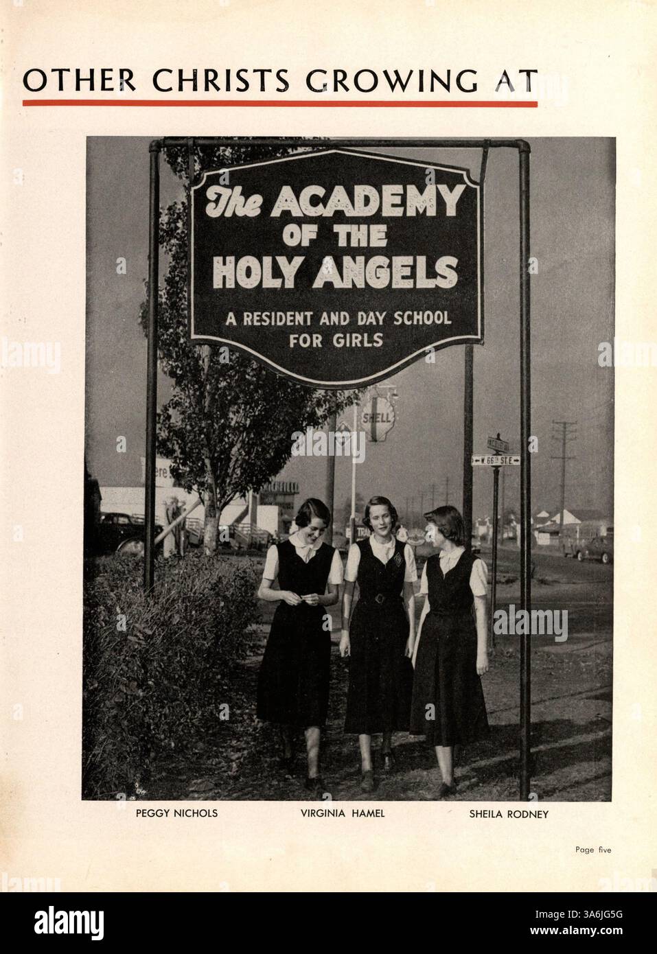 The 1951 Angelus yearbook documents the Academy of Holy Angels' academic and extracurricular ...