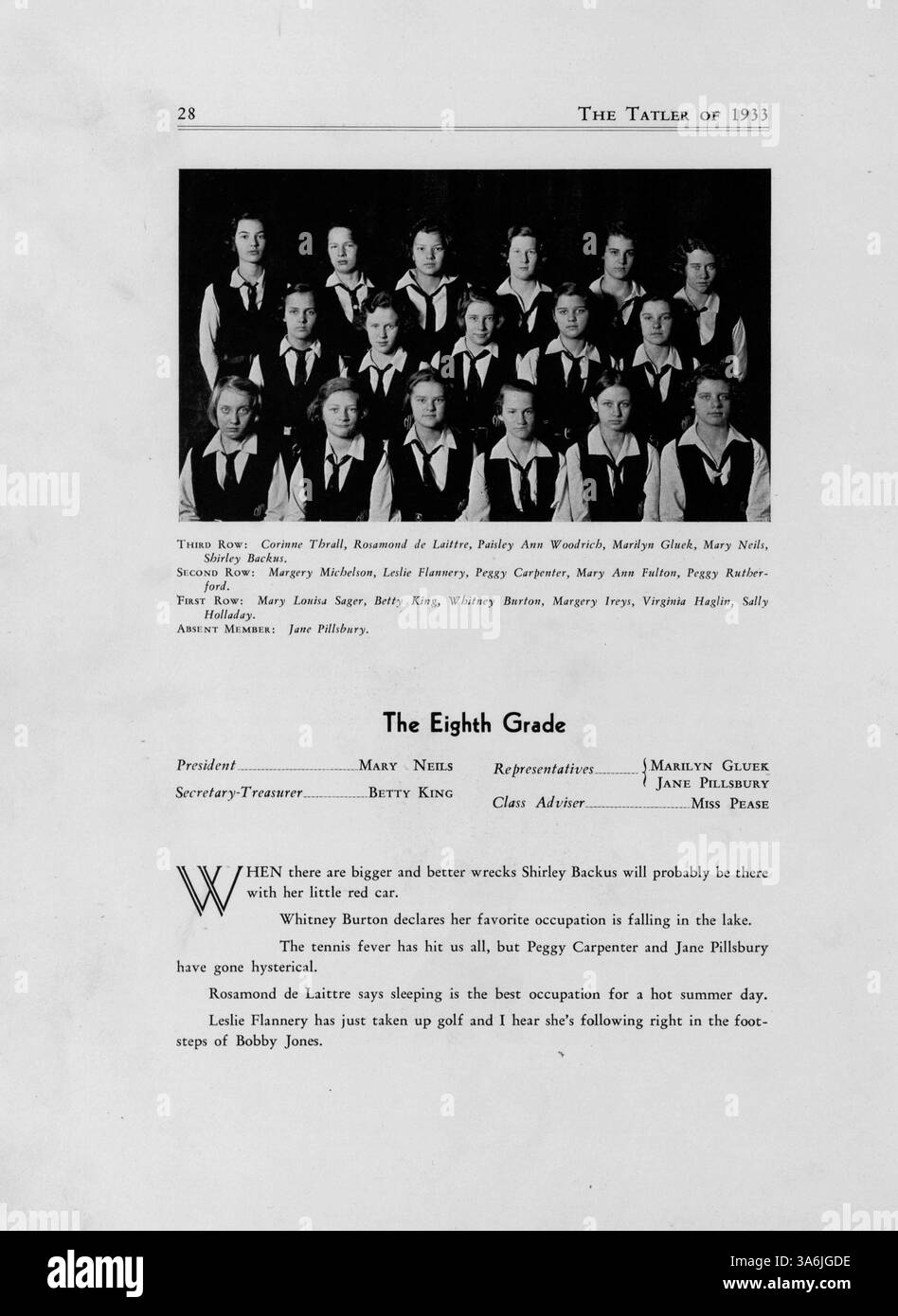 'The Tatler' yearbook for 1933 from Northrop Collegiate captures the ...