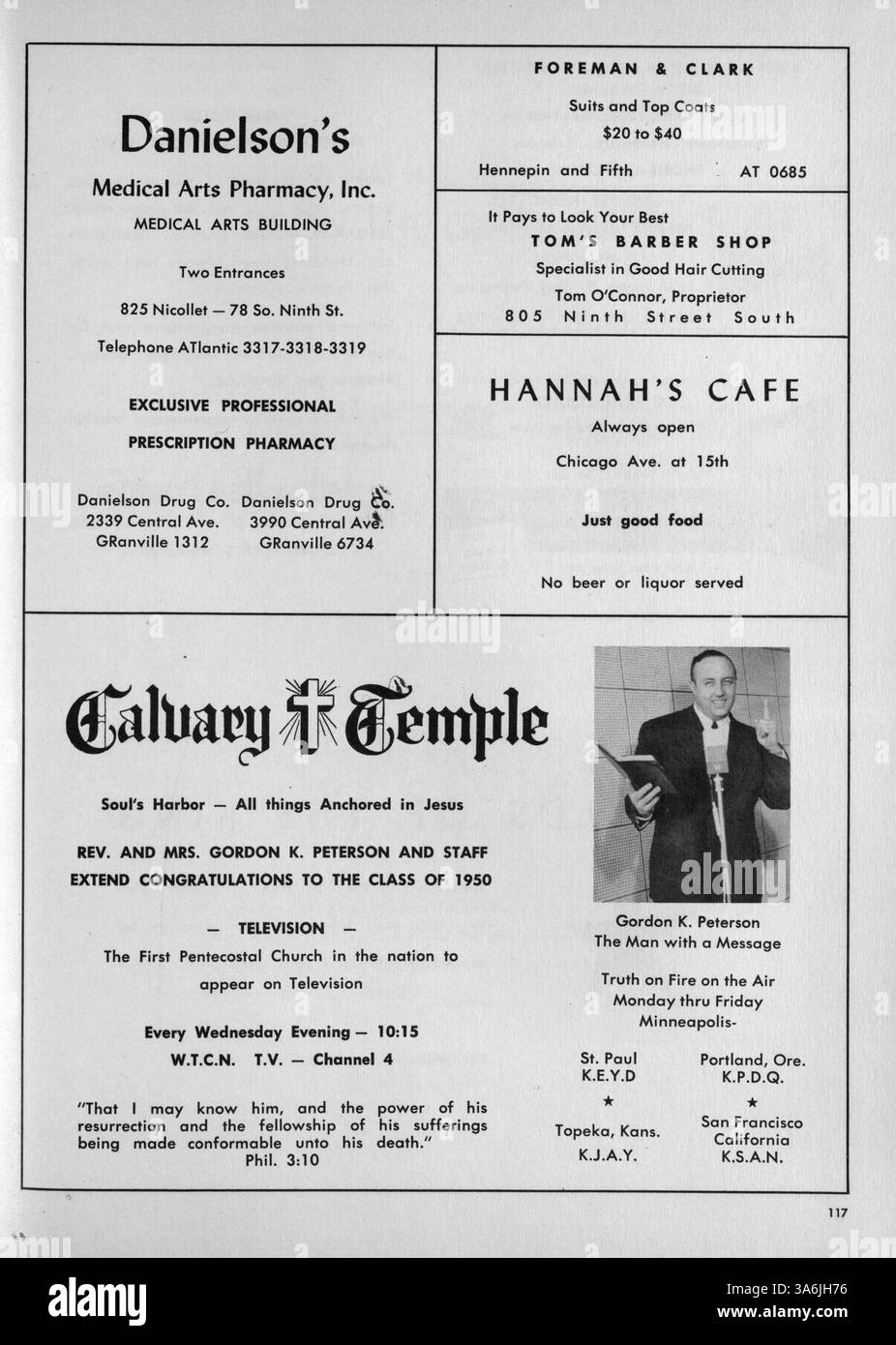 This 1950 yearbook from North Central Bible Institute showcases the ...