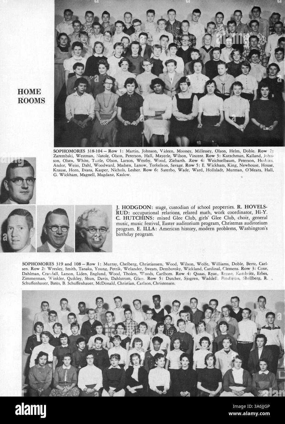 Is the 1957 south high yearbook that documents key events hi-res stock ...
