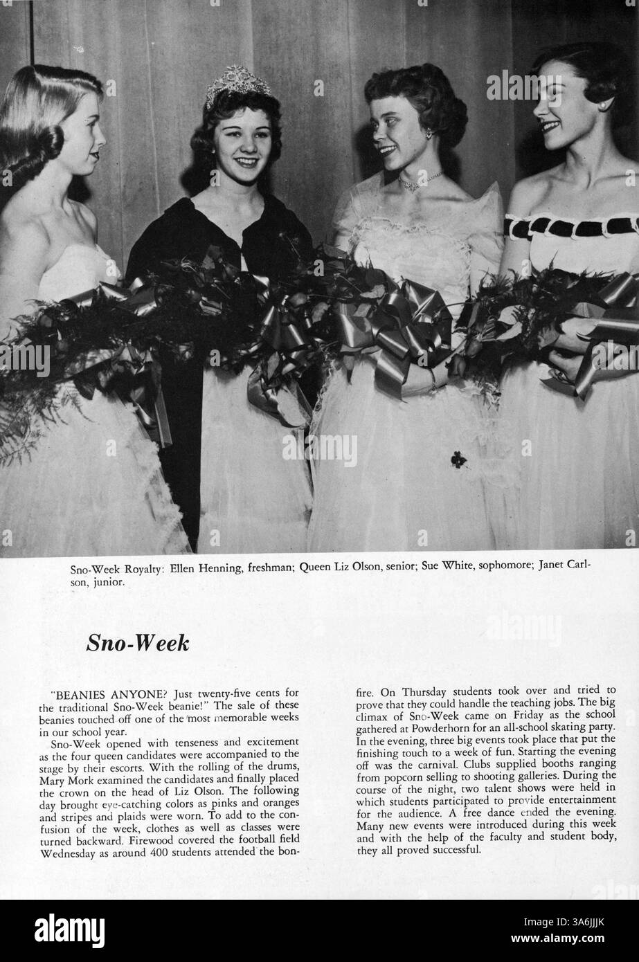 The 'Tiger 57' yearbook of South High School highlights the 1956-1957 ...