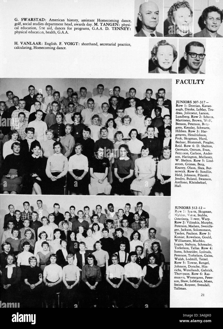 The 1957 South High Yearbook, 'Tiger 57', offers a snapshot of student ...