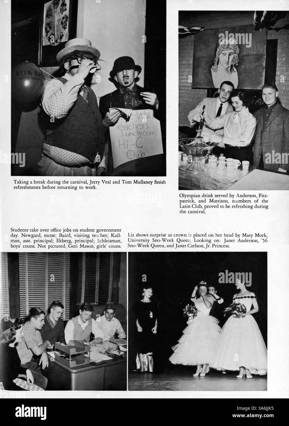 The 'Tiger 57' yearbook from South High documents the 1956-1957 ...