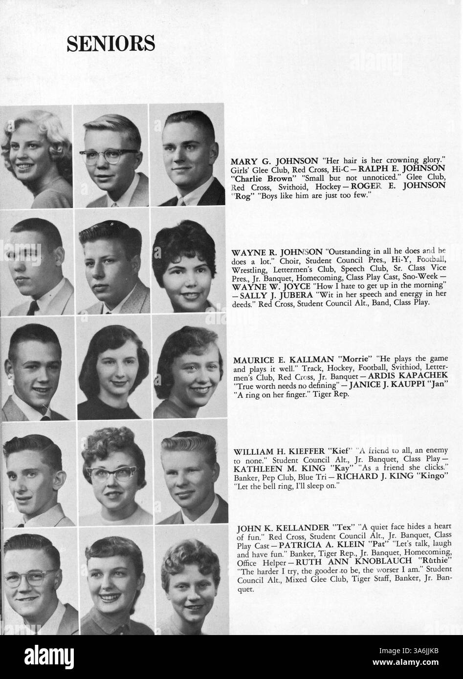 Is the 1957 south high yearbook that documents key events hi-res stock ...