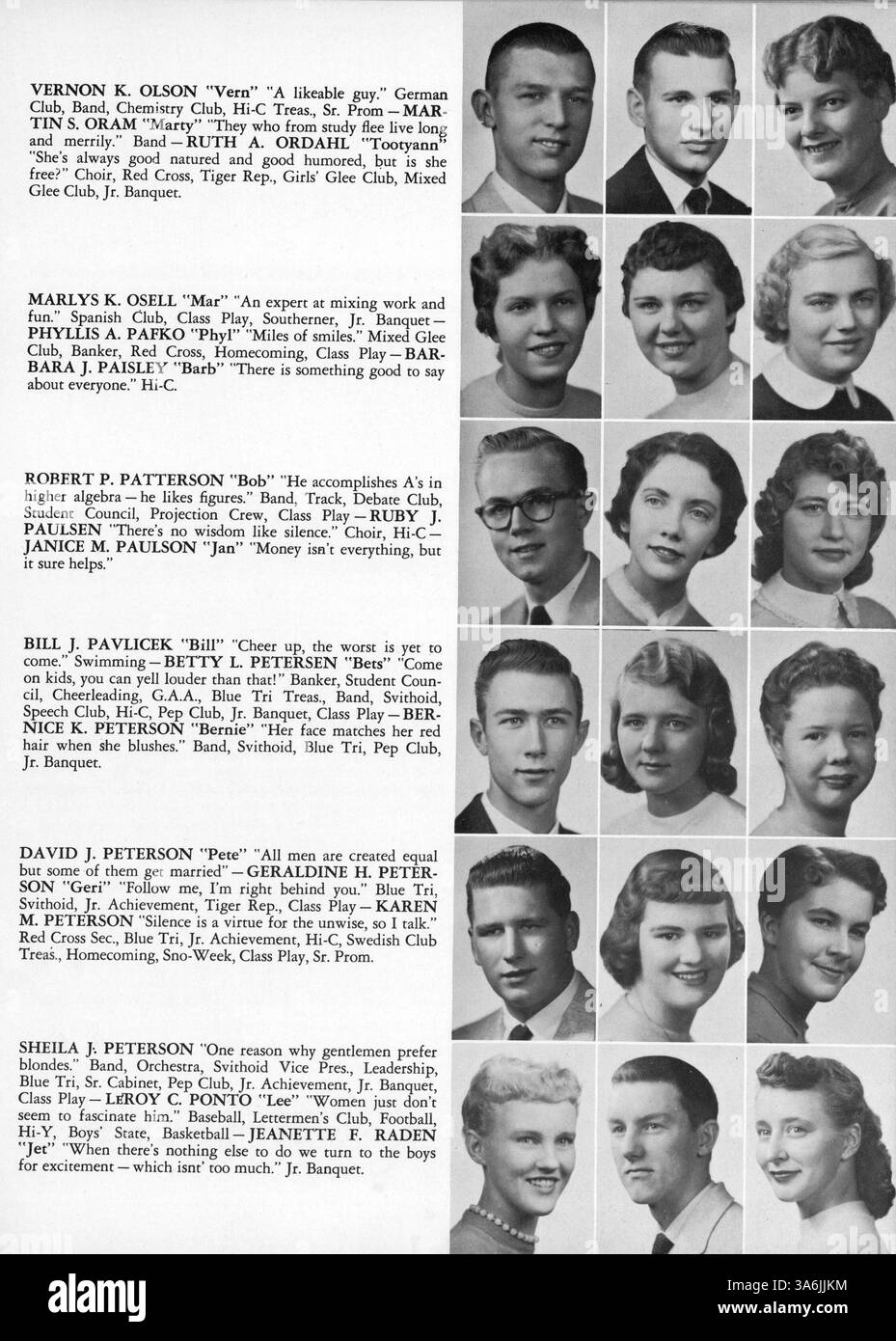 The 1957 'Tiger 57' yearbook from South High documents the school year ...