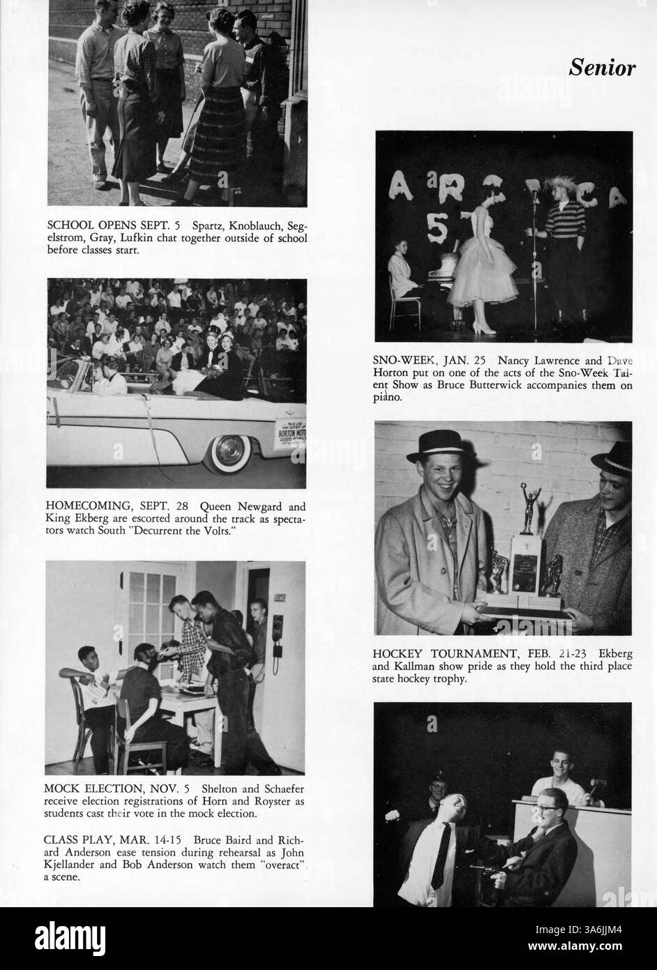 The 'Tiger 57' yearbook from South High School documents the activities ...