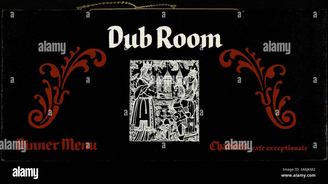 The 1973 dinner menu from Charlie’s Cafe Exceptionale Dub Room offers a ...