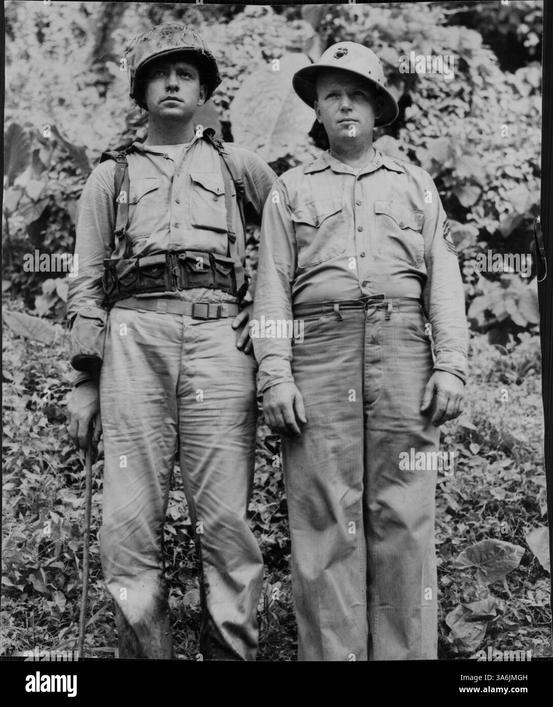 Lieutenant Charles F. Karkalits, Jr. (left) and Master Gunnery Sergeant ...