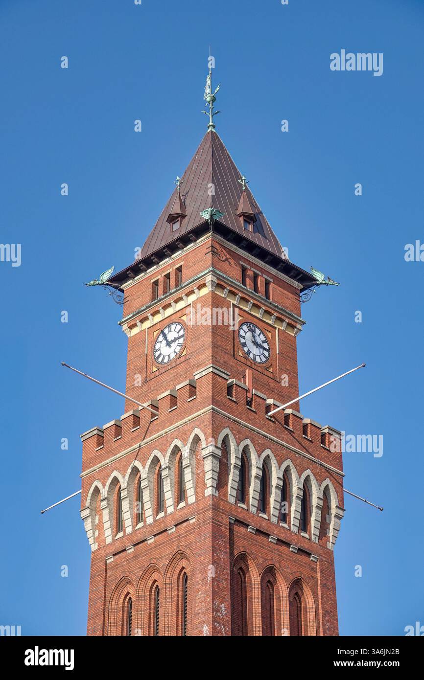The neogothic style town hall building in Helsingborg, Sweden Stock ...