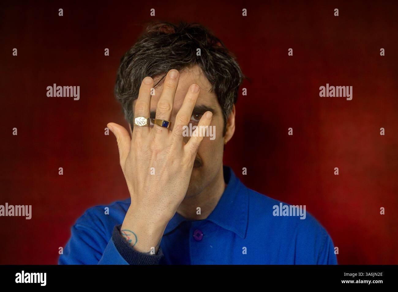 Guitarist Santi Araújo poses for Europa Press on March 25, 2025, in ...