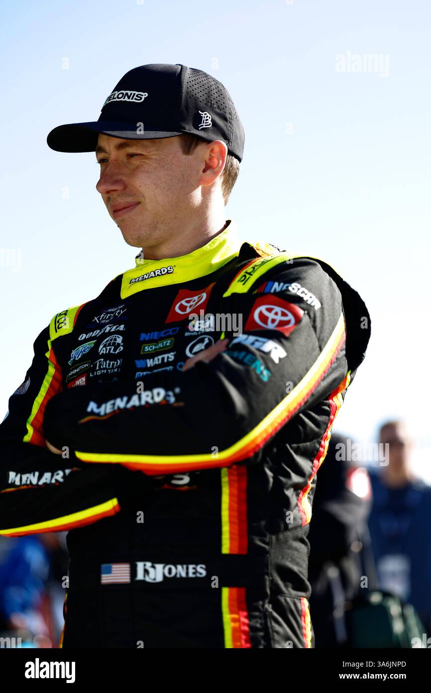 BRANDON JONES (20) gets ready to practice for the GOVX 200 in Avondale ...