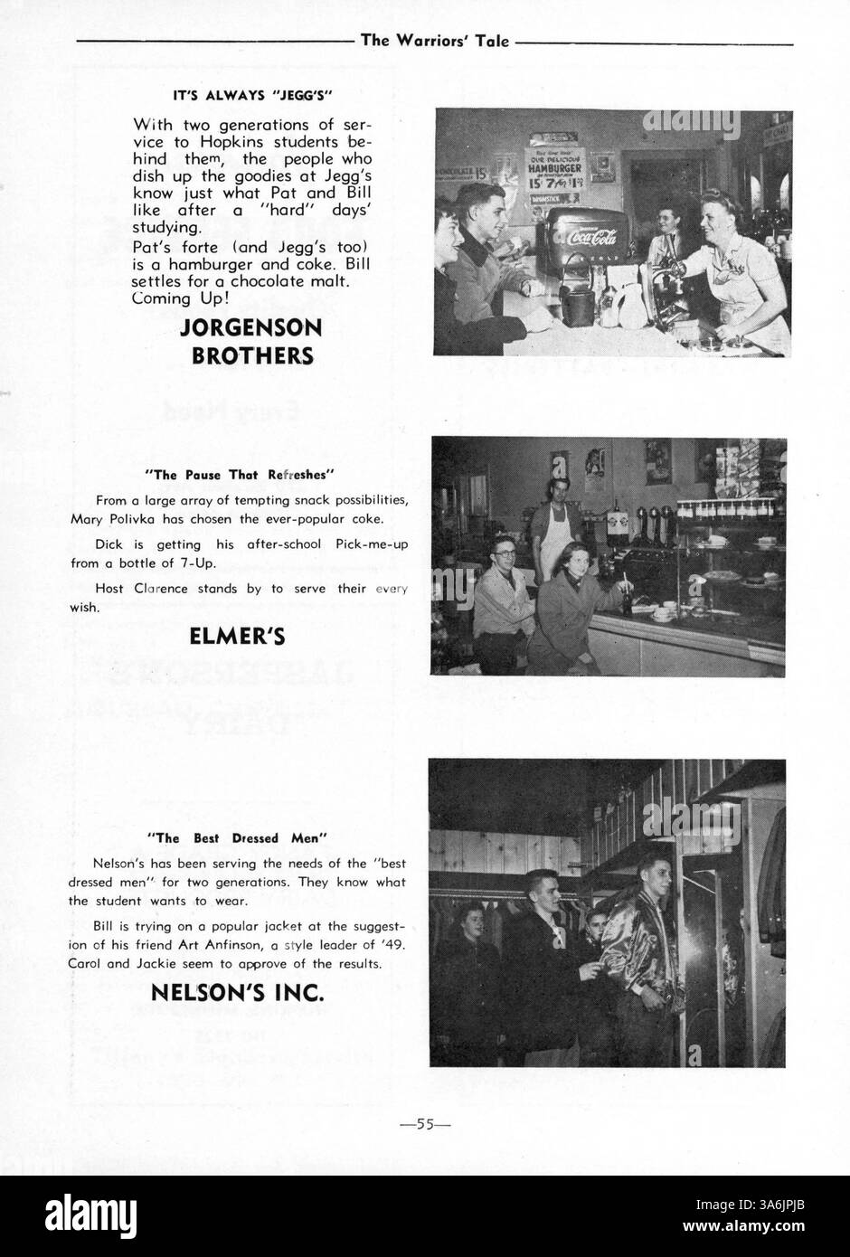 The 1950 yearbook, 'The Warrior's Tale', from Hopkins High School ...