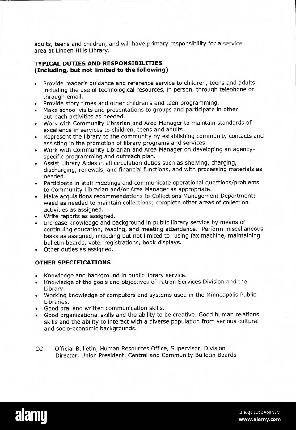 This weekly 2007 bulletin for Minneapolis Public Library employees ...