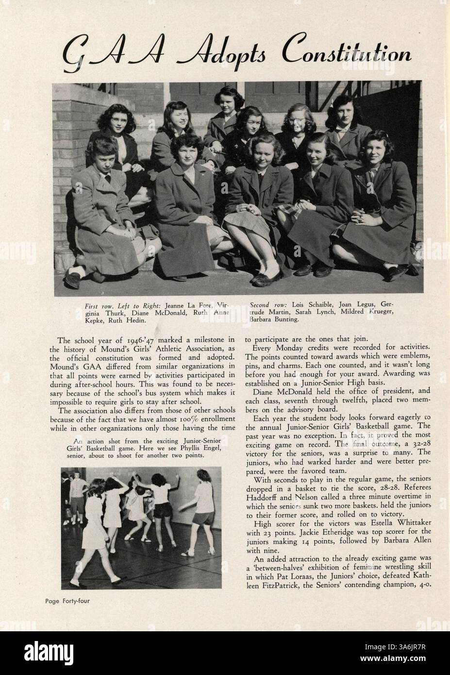 The 1947 Mohian Yearbook from Mound High School captures students, teachers, athletics, clubs ...