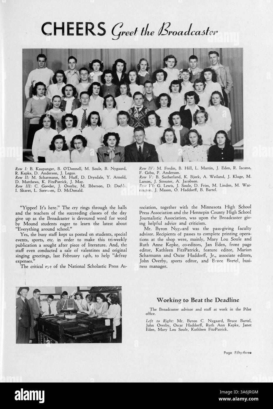This high school yearbook from 1947 documents the student body hi-res ...