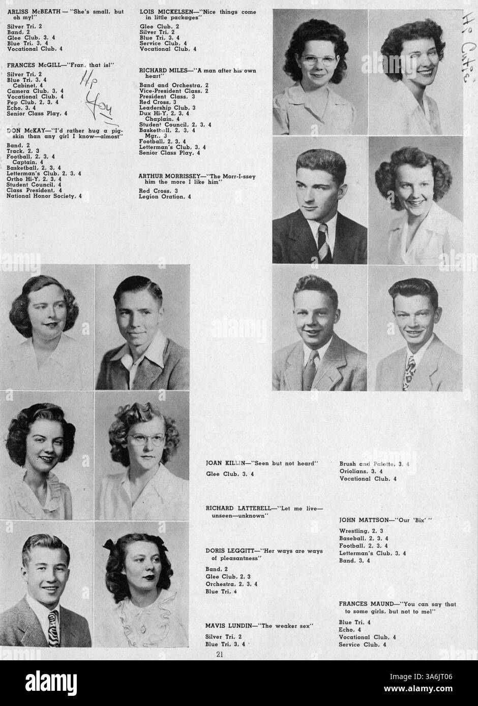 The 1946 Echowan yearbook from St. Louis Park High School provides a ...