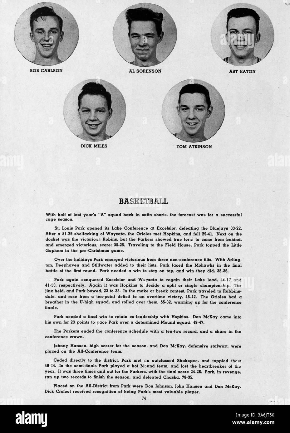 The 1946 Echowan yearbook from St. Louis Park High School documents the ...