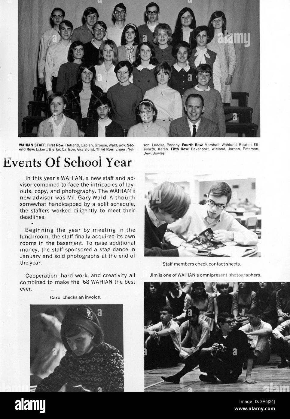 The 1968 Washburn Yearbook, '68 Wahian', captures key events from ...