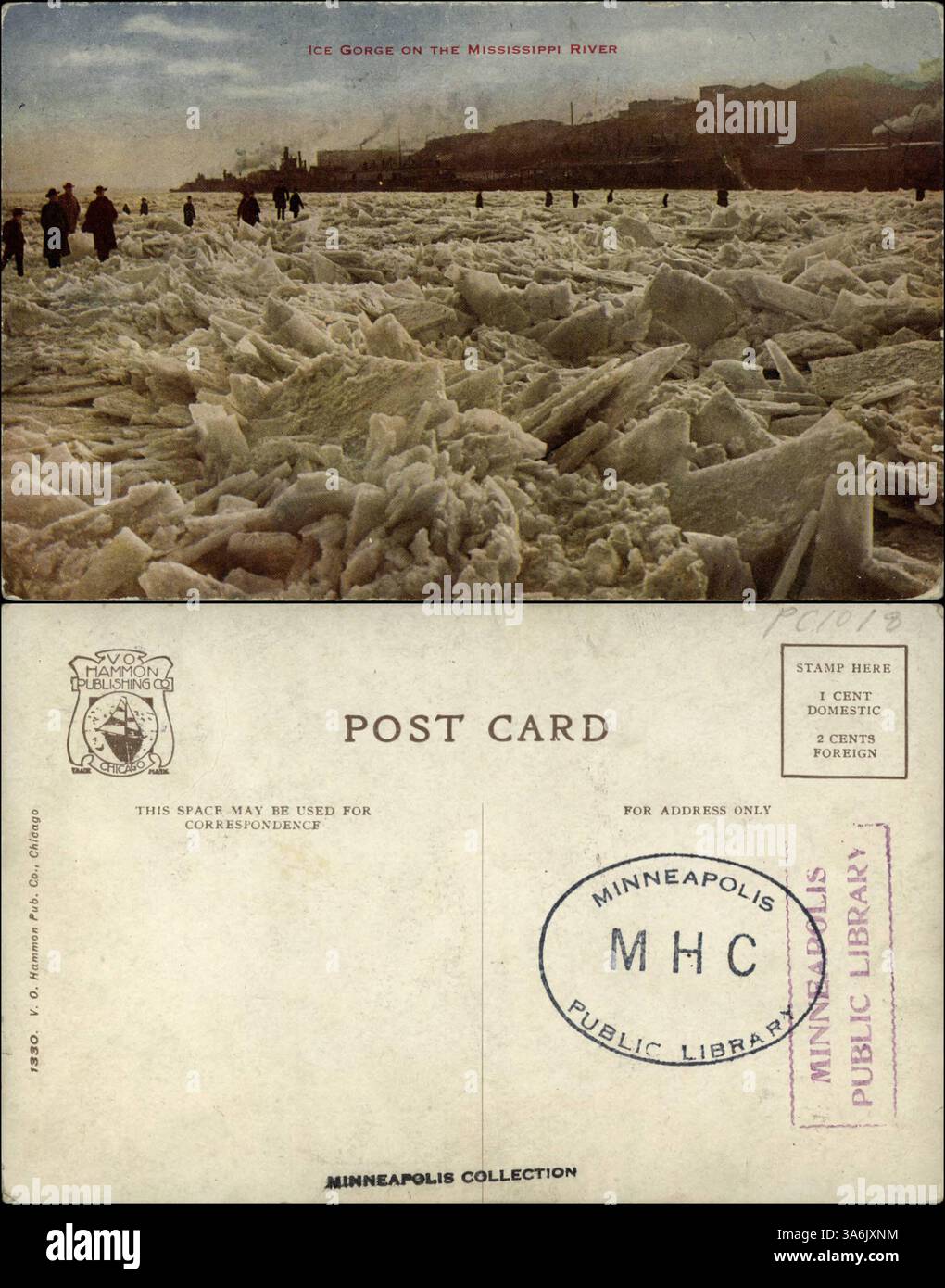 This image shows an ice gorge on the Mississippi River, where ice ...