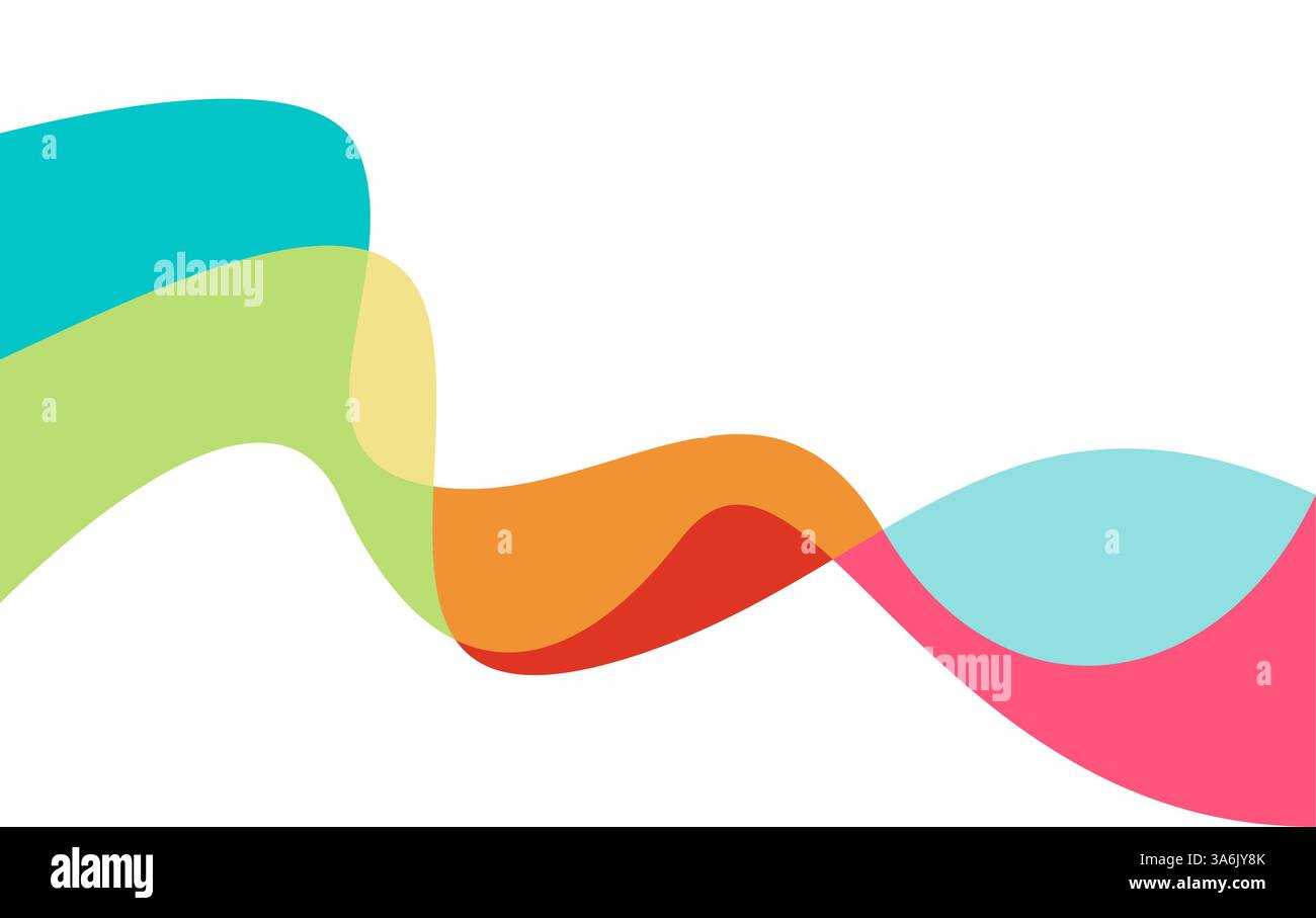 Fluid wave colorful abstract background dynamic vector. Summer abstract ...