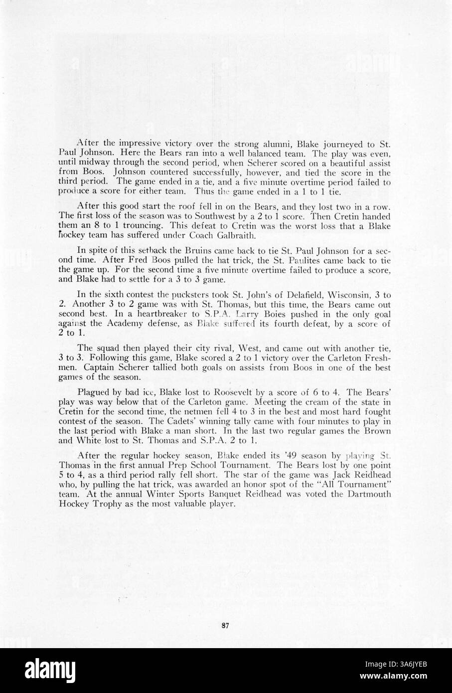 This high school yearbook from 1949, Call-O'-Pan, documents Blake School's students, faculty ...