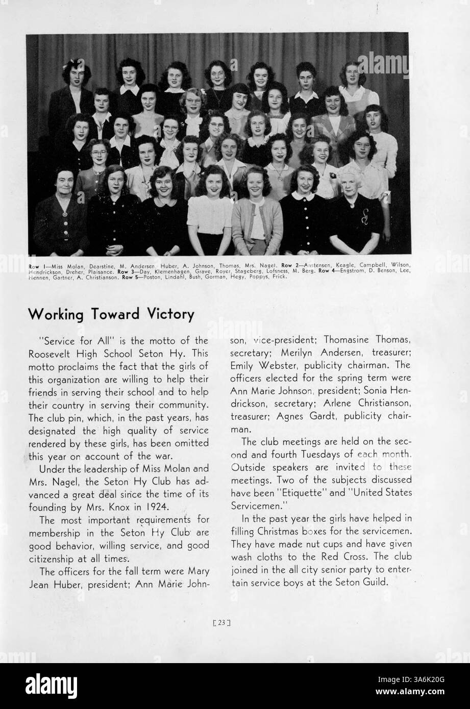 The 1944 Sagamore yearbook at Roosevelt High School features photos and ...