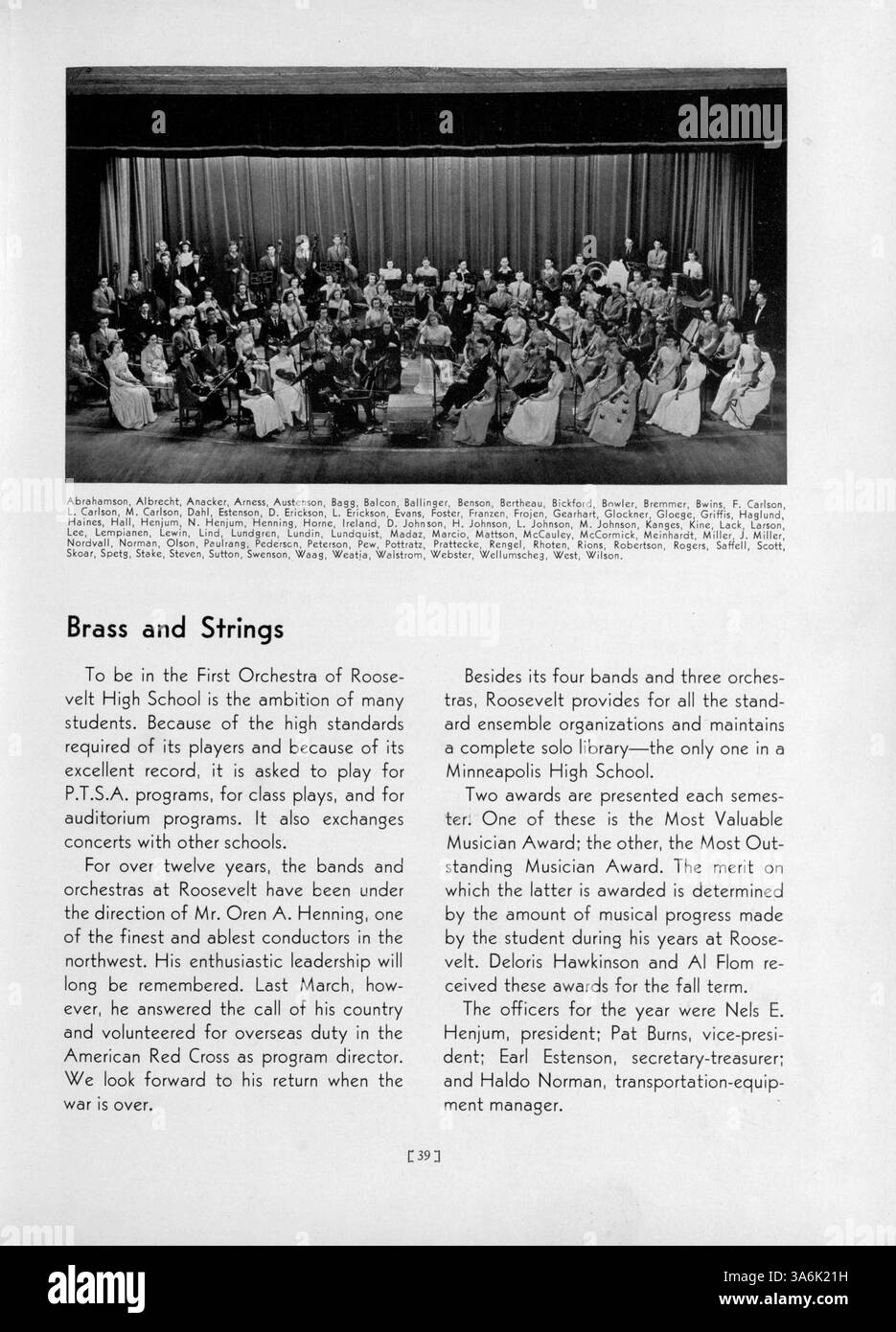The 1944 Sagamore yearbook at Roosevelt High School documents school ...