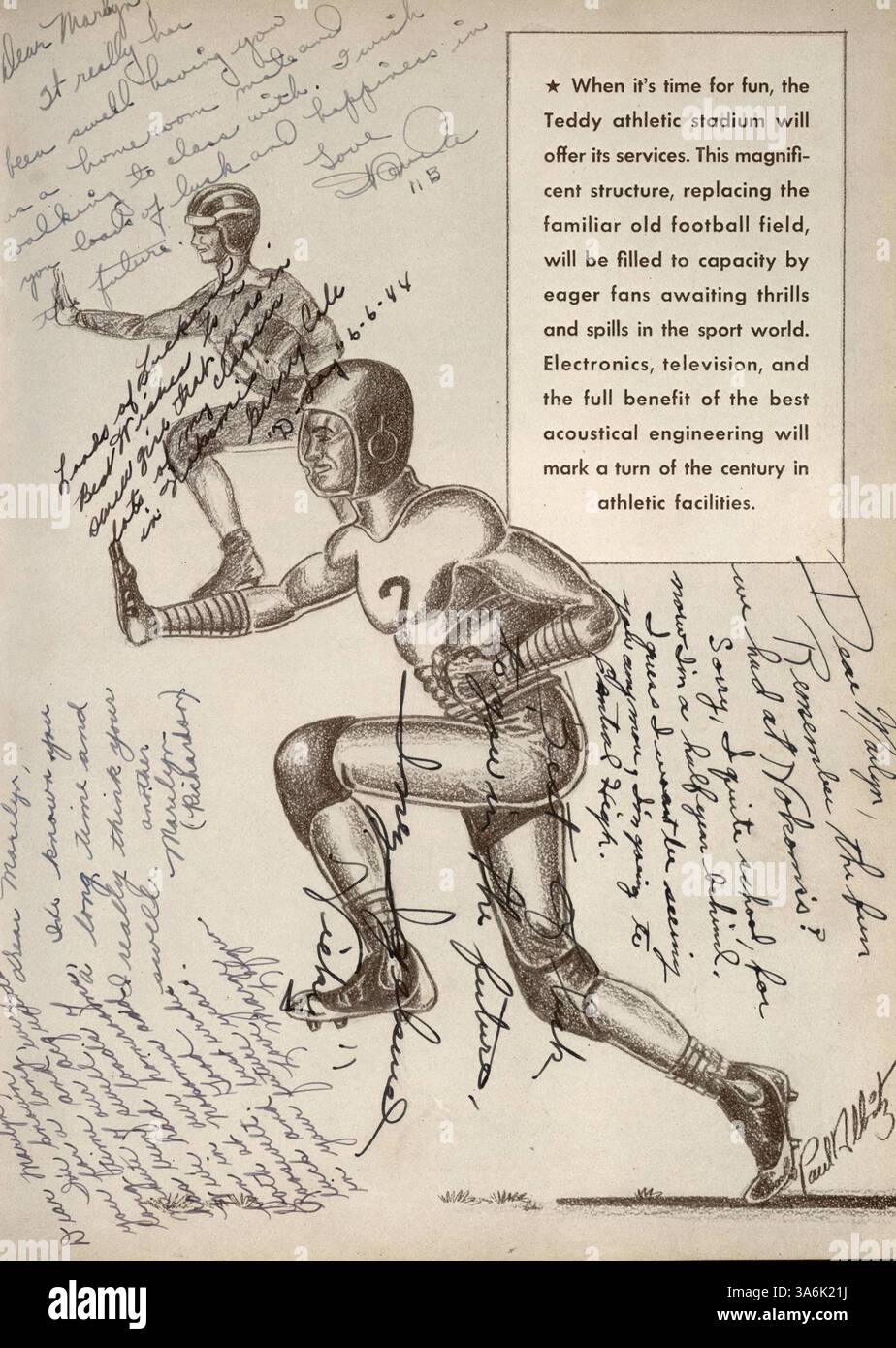 The 1944 Sagamore yearbook from Roosevelt High School highlights key ...