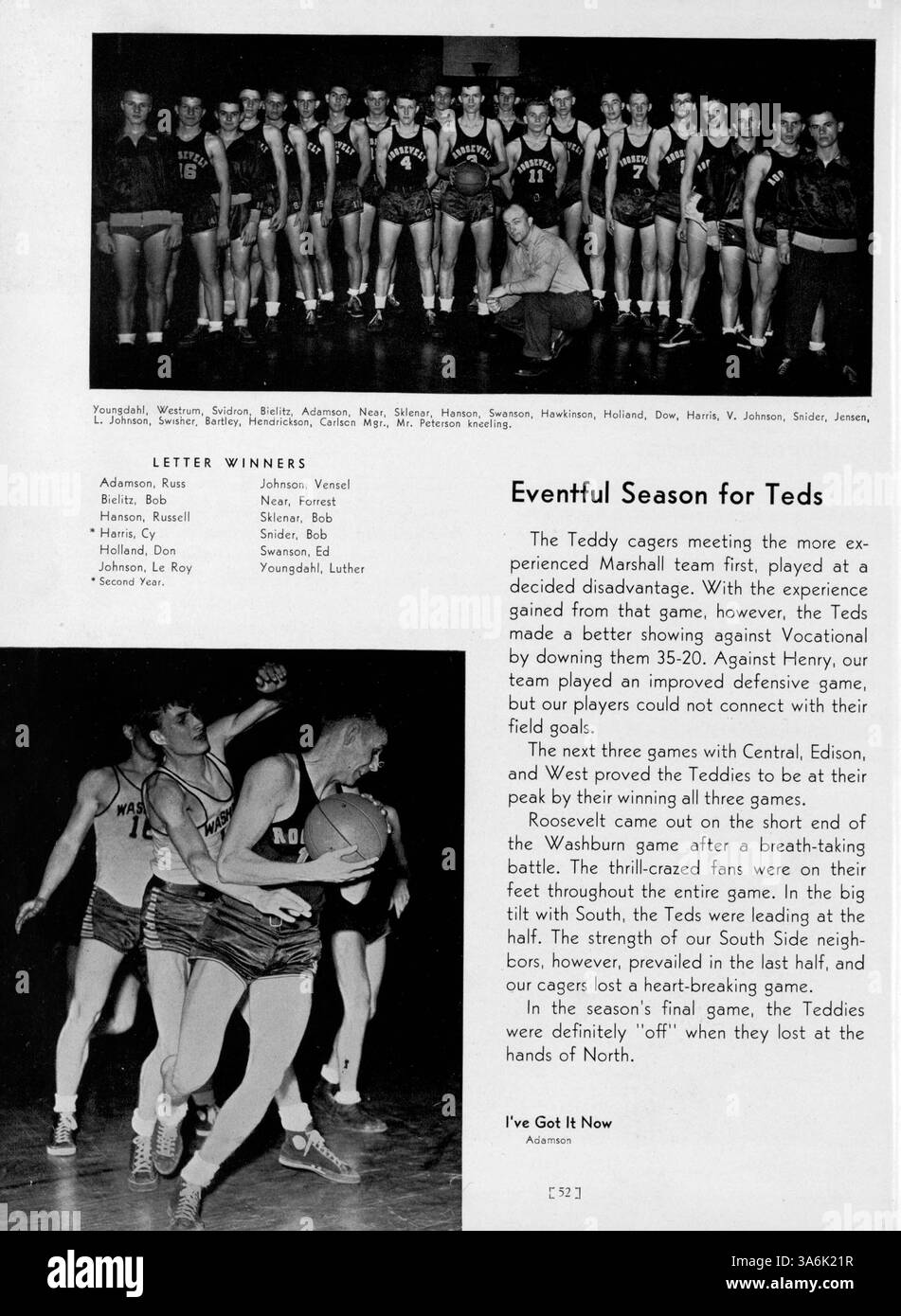 The 1944 Sagamore yearbook at Roosevelt High School showcases student ...