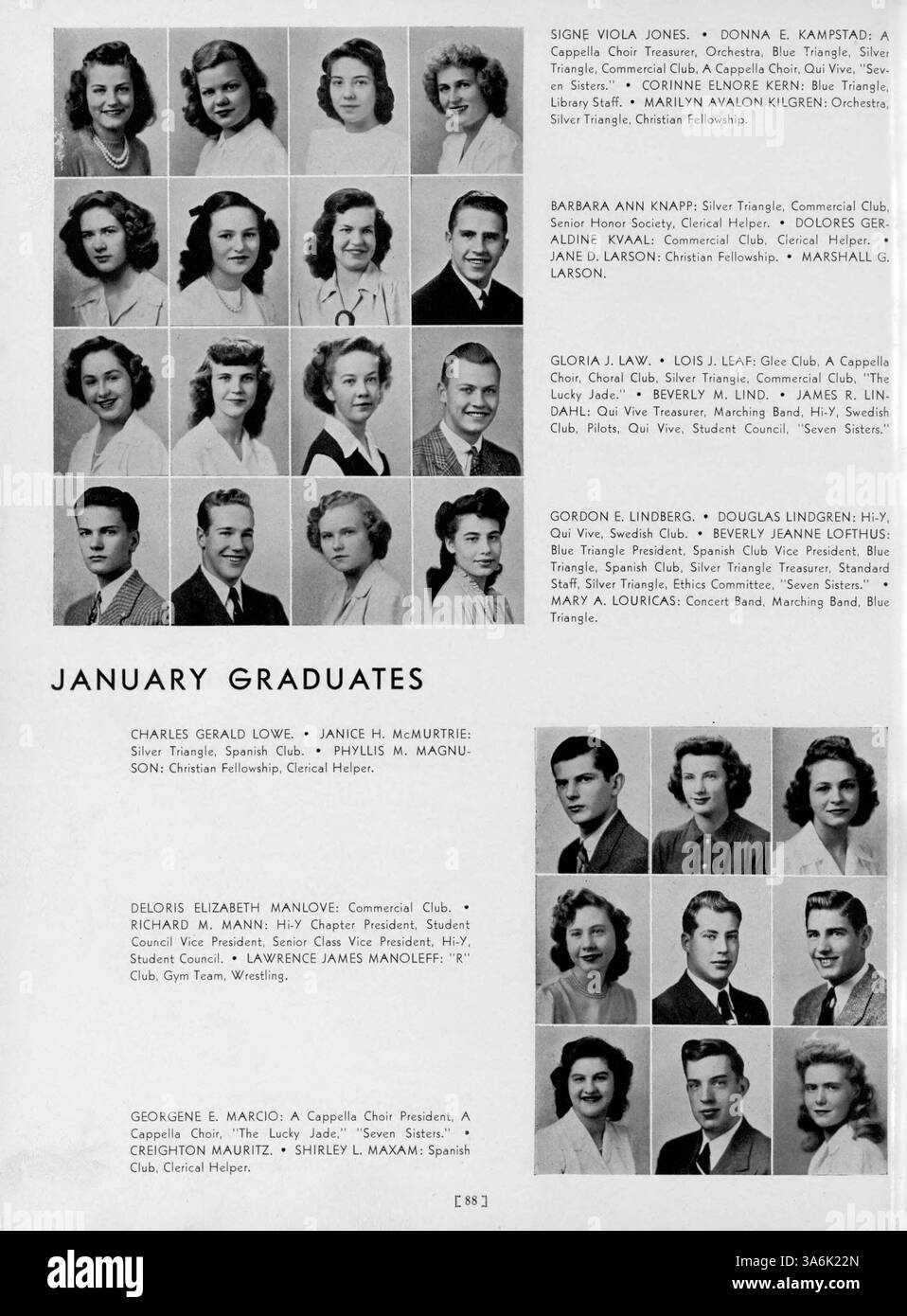 Yearbook from roosevelt high school highlights the 1943 1944 school ...