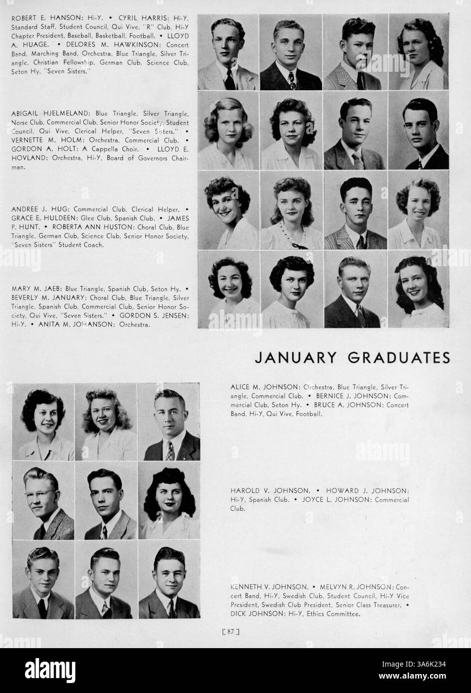 The 1944 'Sagamore' yearbook from Roosevelt High School captures the ...
