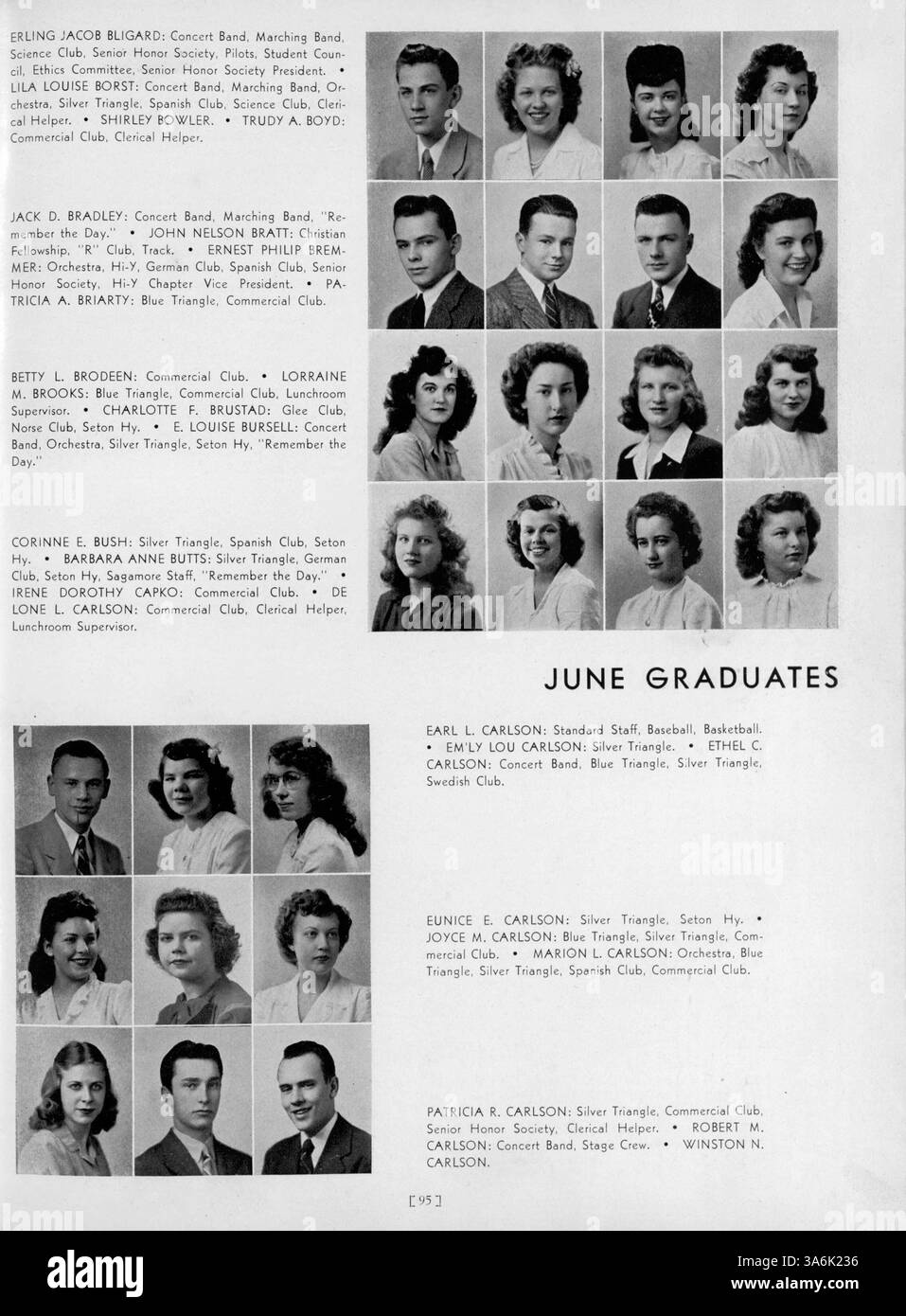 The 1944 'Sagamore' yearbook from Roosevelt High School highlights the ...