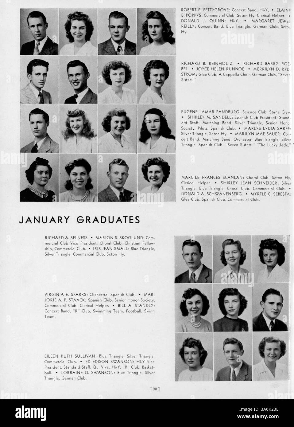 The 1944 'Sagamore' yearbook from Roosevelt High School captures the ...