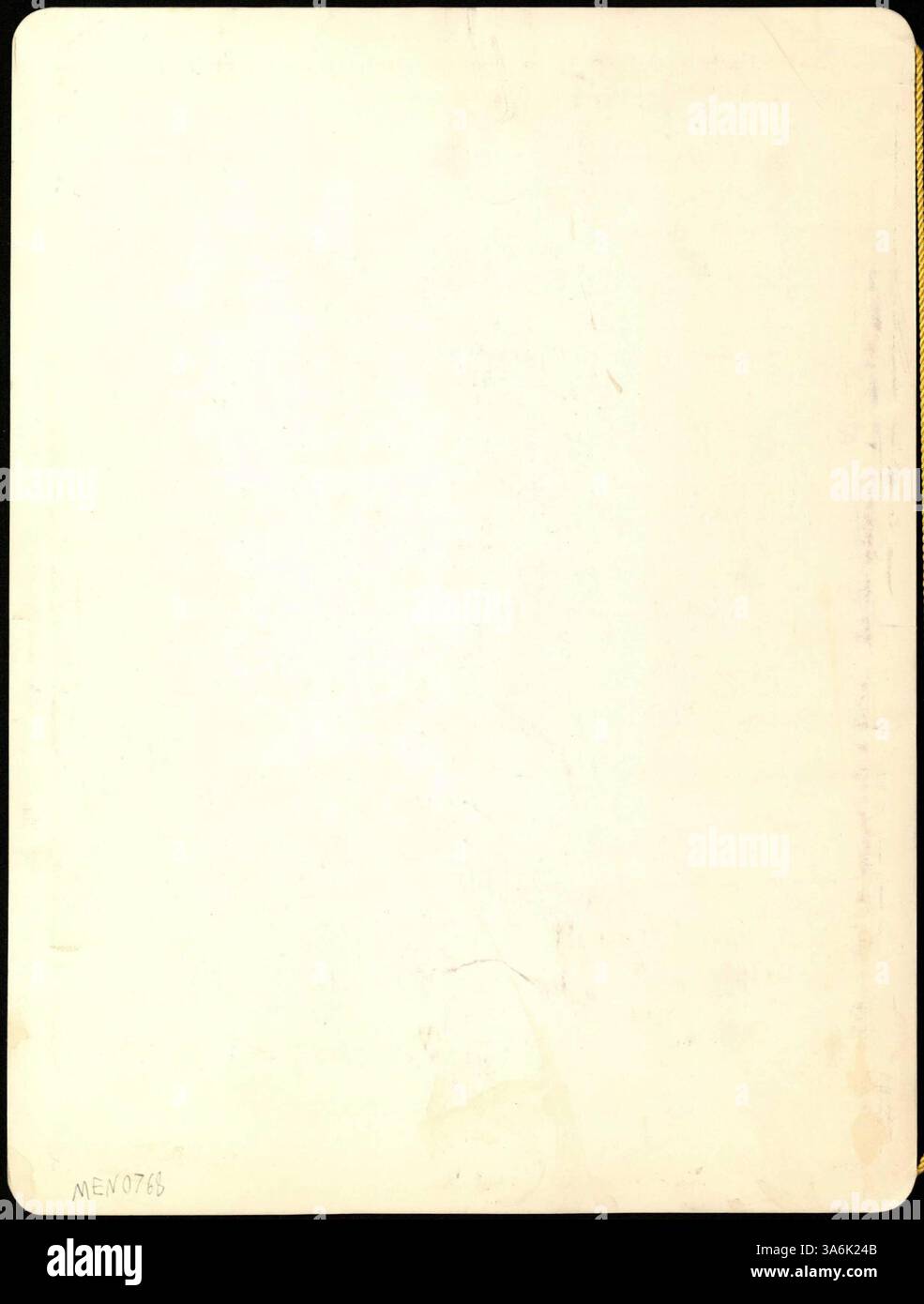 The Observatory Club's menu, bound with yellow cord and featuring a ...