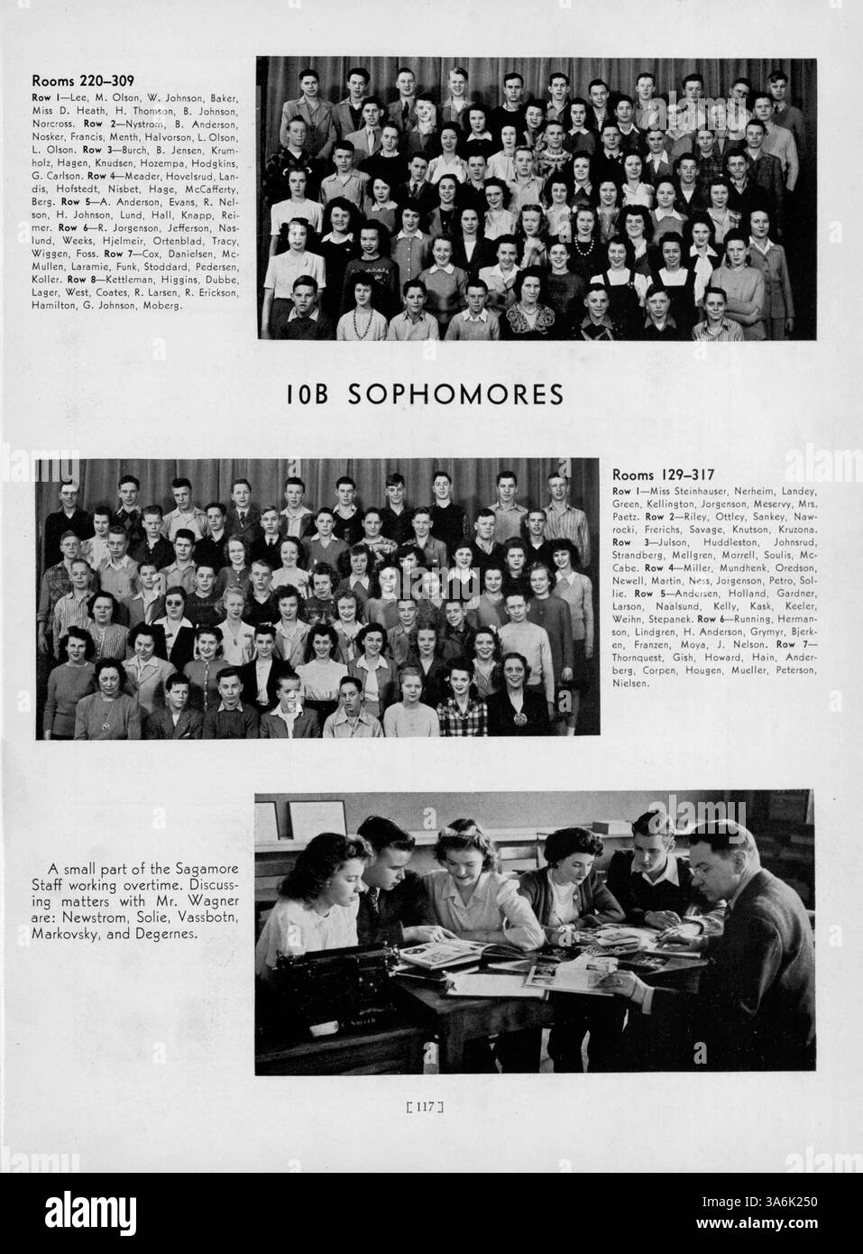 The 1944 'Sagamore' yearbook from Roosevelt High School captures the ...