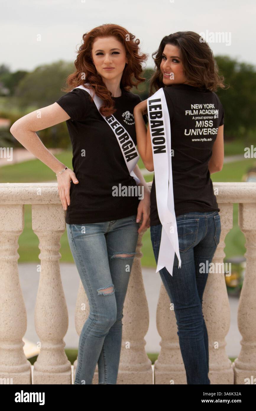 Jan 8, 2015 - Doral-Miami, Florida, U.S. - SALY GREIGE, Miss Lebanon ...